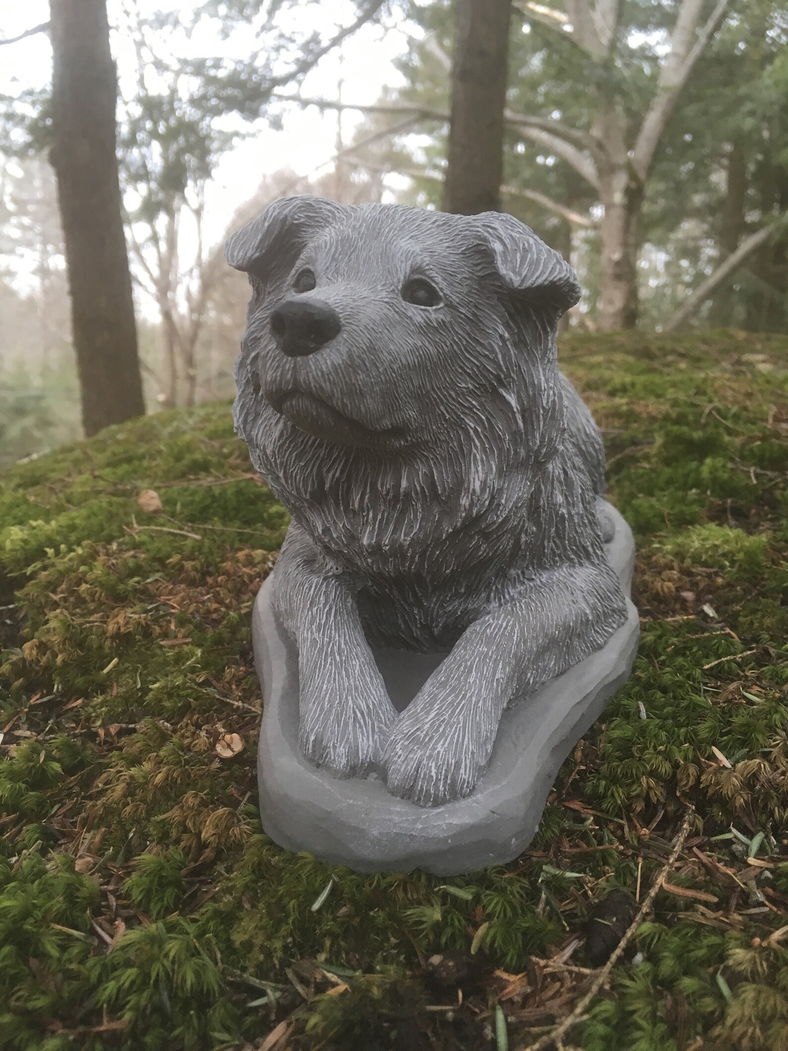 Border Collie Statue, Concrete Dog Statues, Border Collies, Garden ...