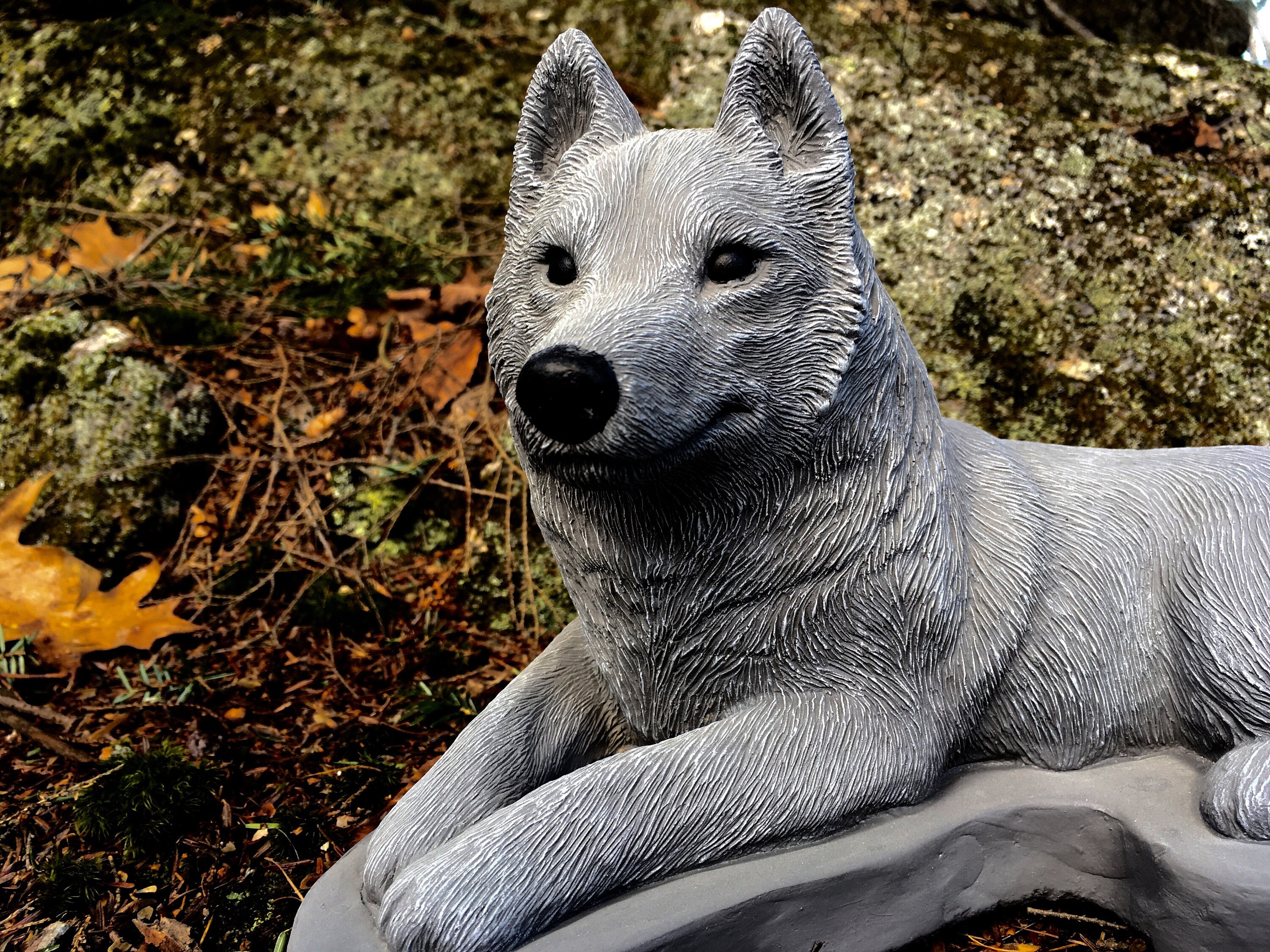 Husky Dog Statue Concrete Husky Statues Garden Statues Pet | Etsy