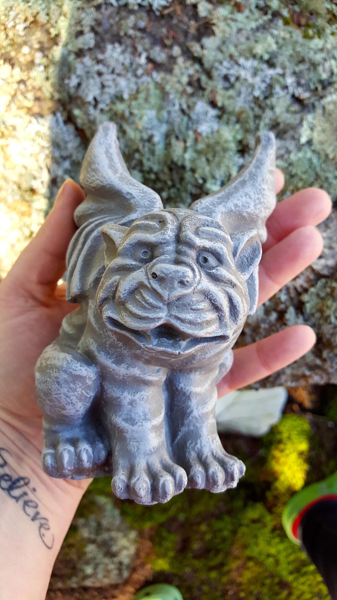 Gargoyle Garden Decor Dog Gargoyle Garden Statue Winged | Etsy