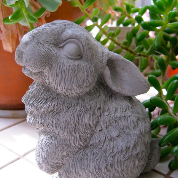 Rabbit Garden Statue - Etsy