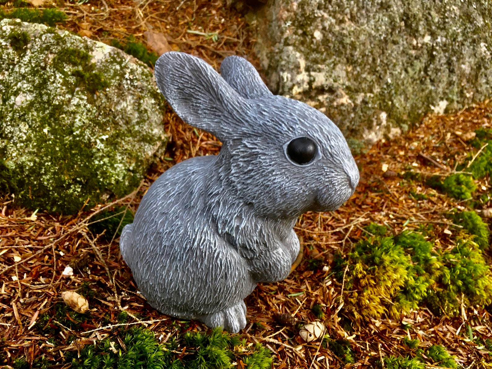 Rabbit Statues Garden Rabbits Garden Bunnies Concrete - Etsy