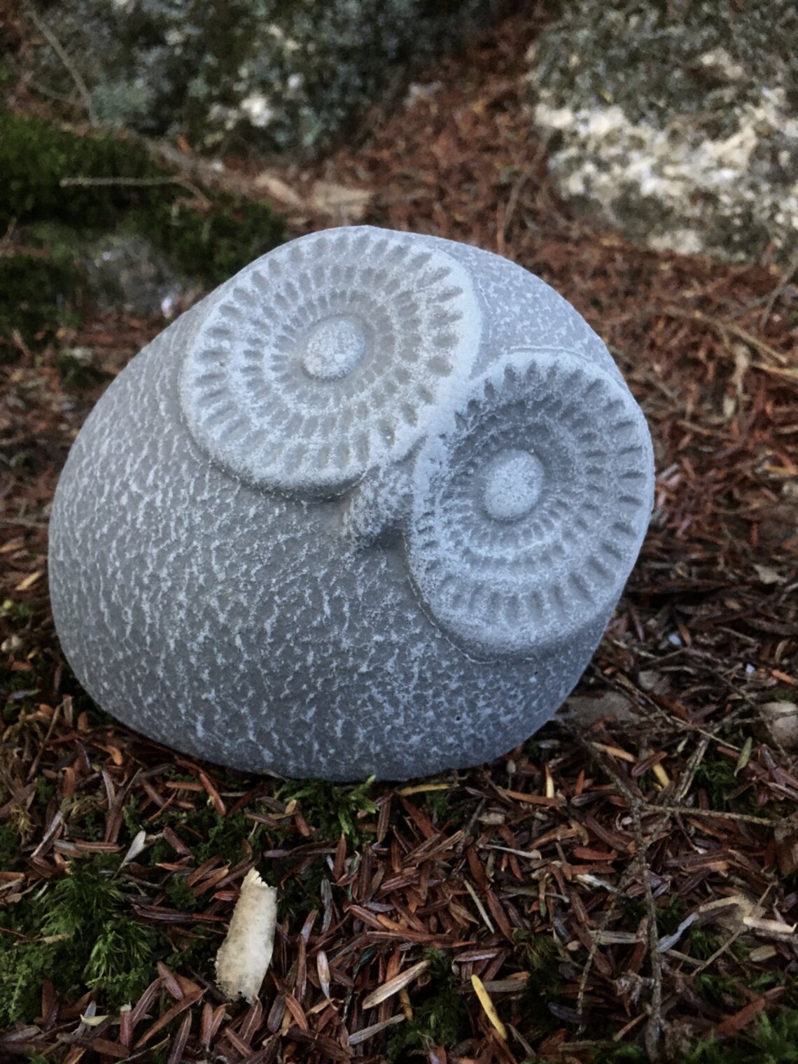 Owl Statues Wide Eyed Owls Concrete Owls Owl Figures Home - Etsy