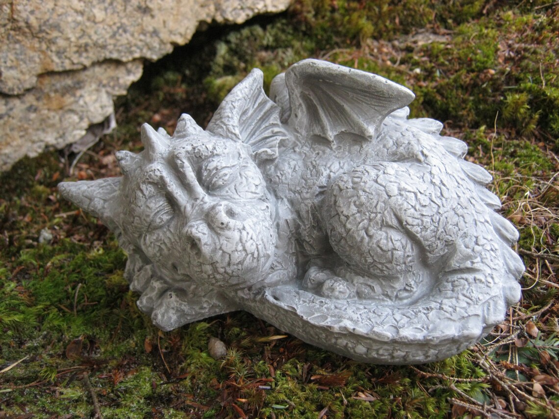 Dragon Statue Concrete Dragon Cement Dragons Garden - Etsy