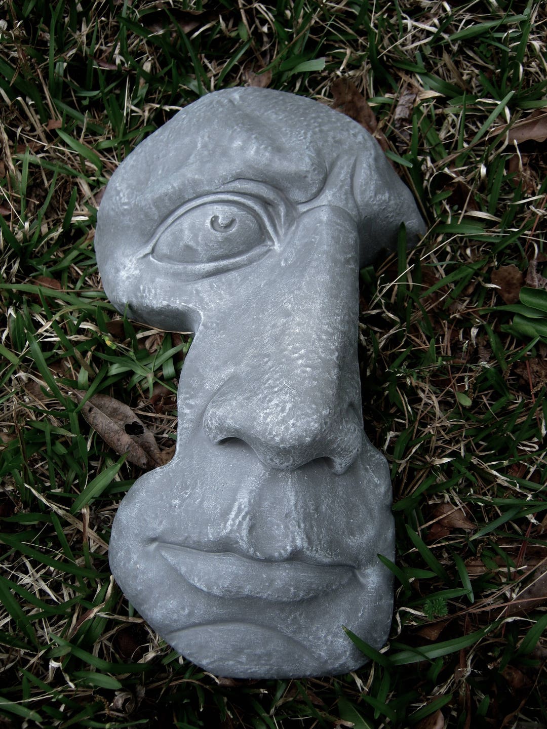 Rock Face, Concrete Garden Face, Cement Rock Face, Garden Decor ...