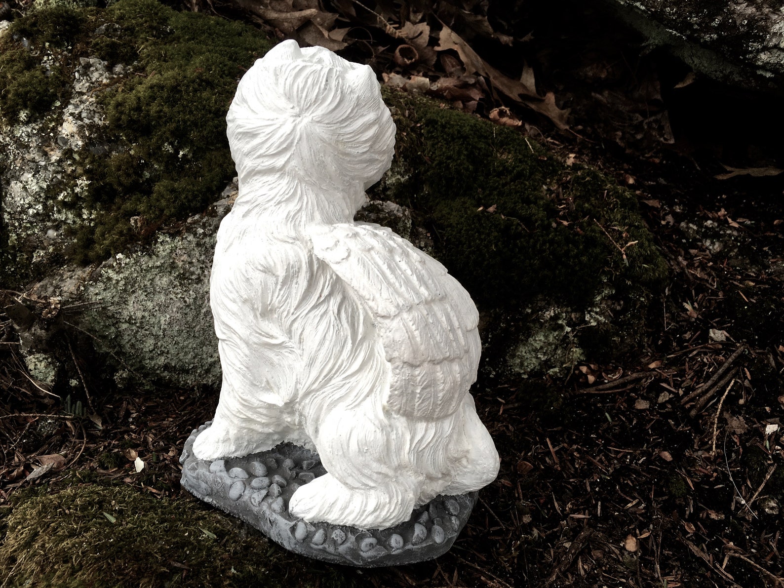 Westie Angel Statue White West Highland Terrier Cement | Etsy