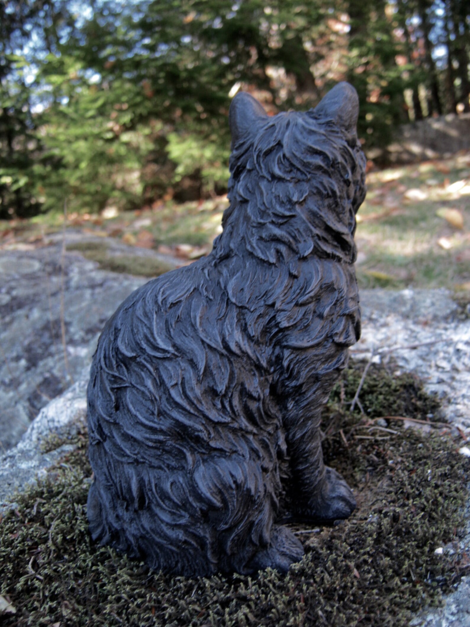 Cat Statue Concrete Cats Memorial for Pet Cat Statues of | Etsy