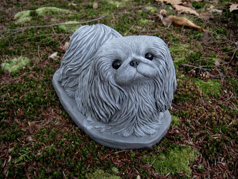 Pekingese Dog Statue, Pekingese Concrete Statues, Pet Memorial, Garden ...
