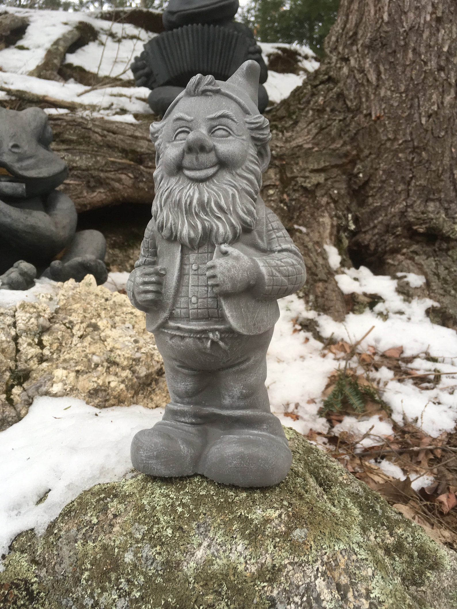 Gnome Named Gneil Painted Concrete Garden Gnomes - Etsy