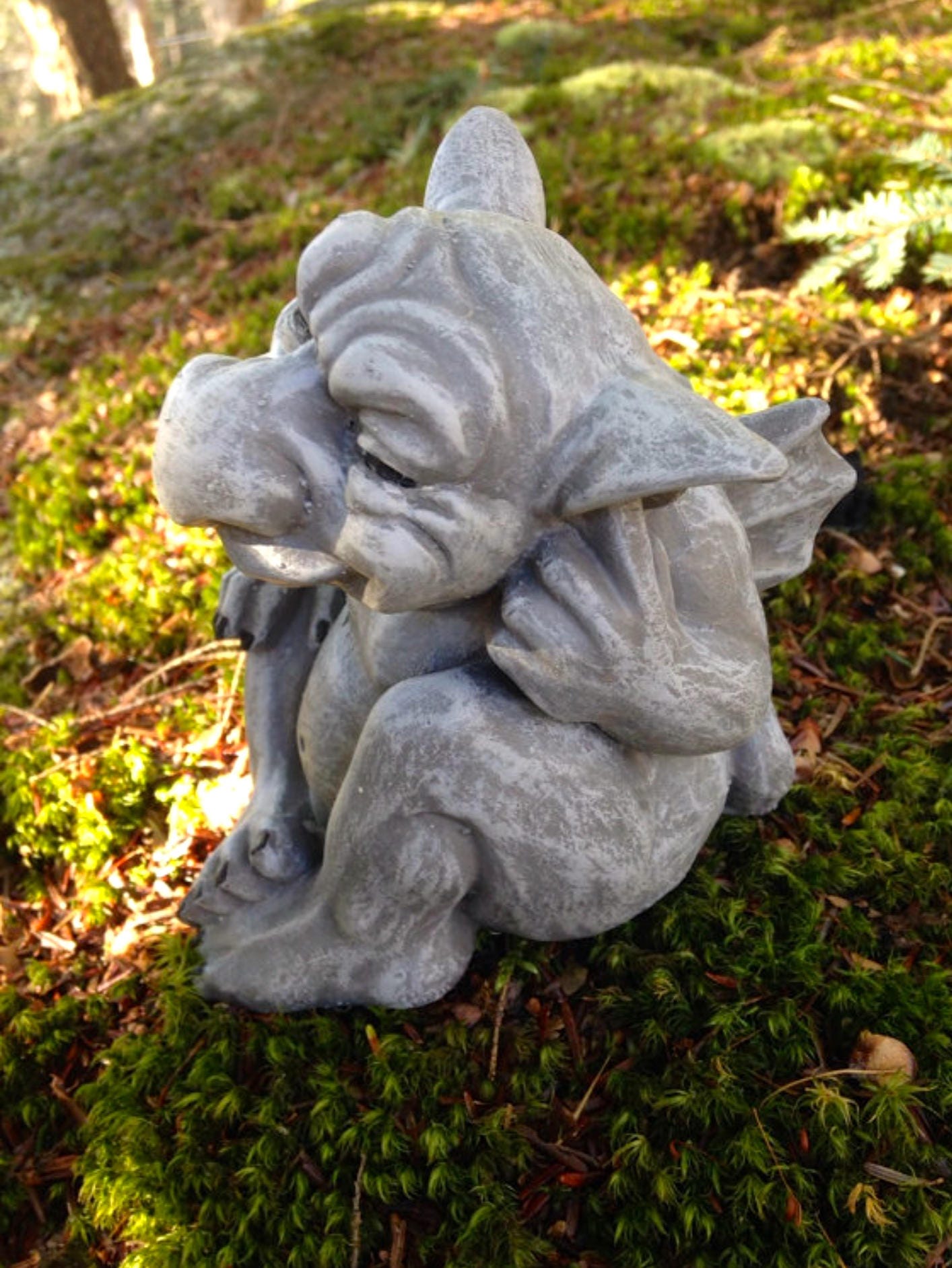 Gargoyle Statue, Silly Gargoyle Concrete Garden Decor, Cement Gothic ...