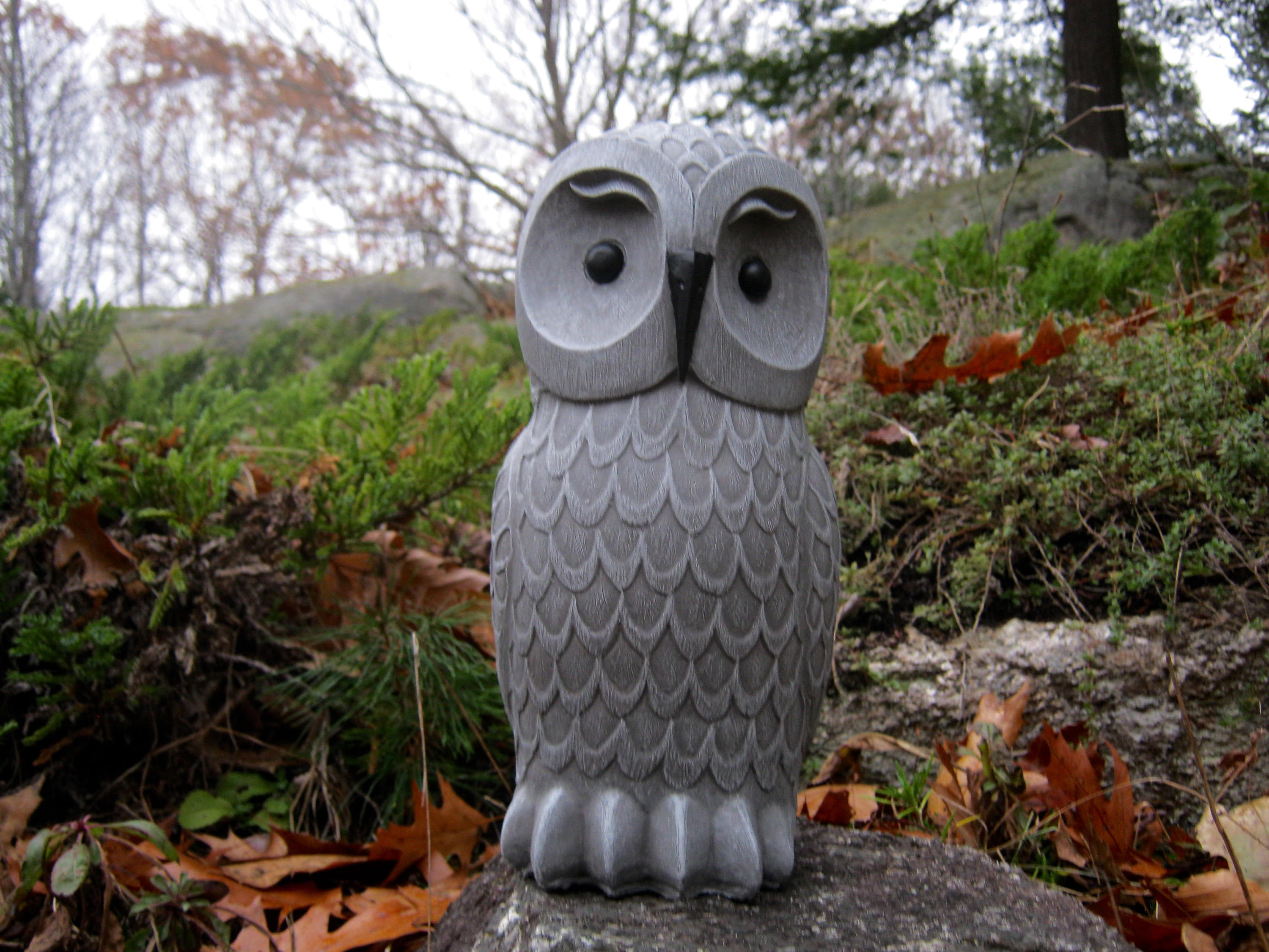 Owl Statue Sculpture Concrete Owl Post Topper Owl Cement - Etsy