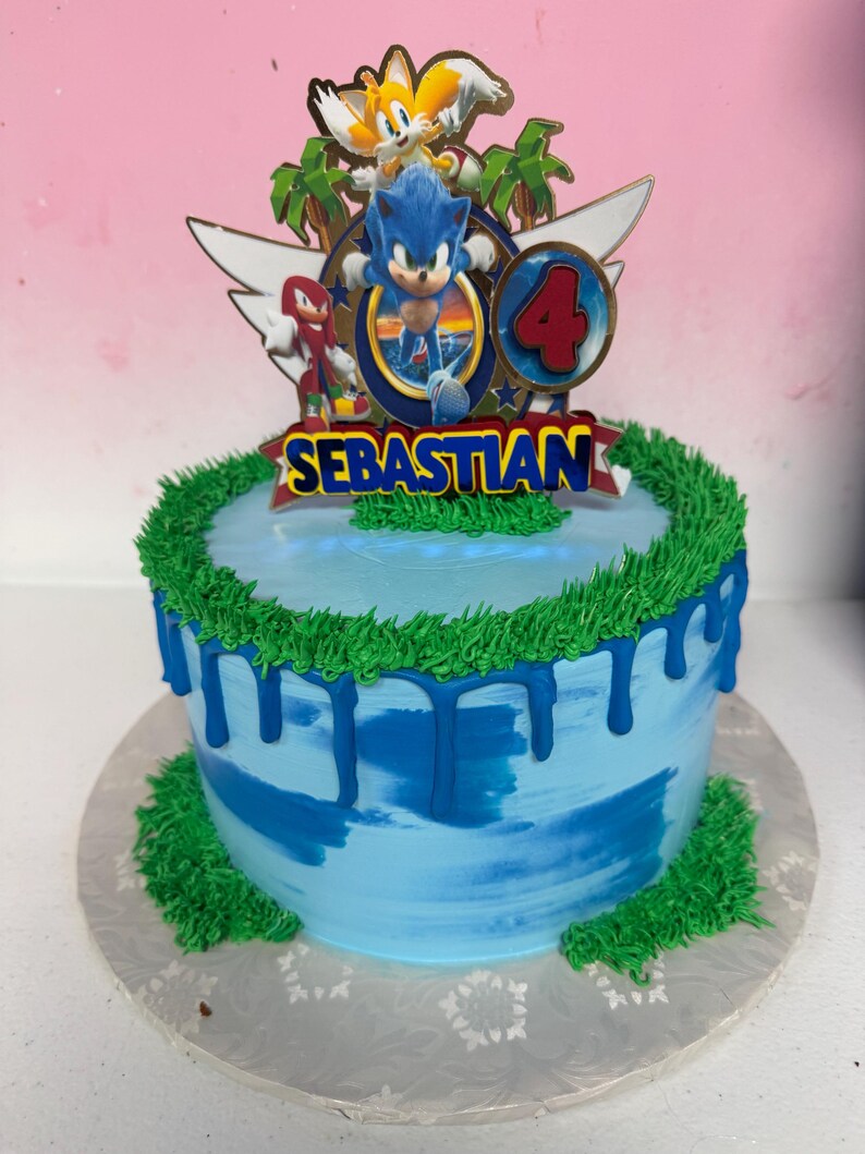 Sonic the Hedgehog Cake Topper - Etsy