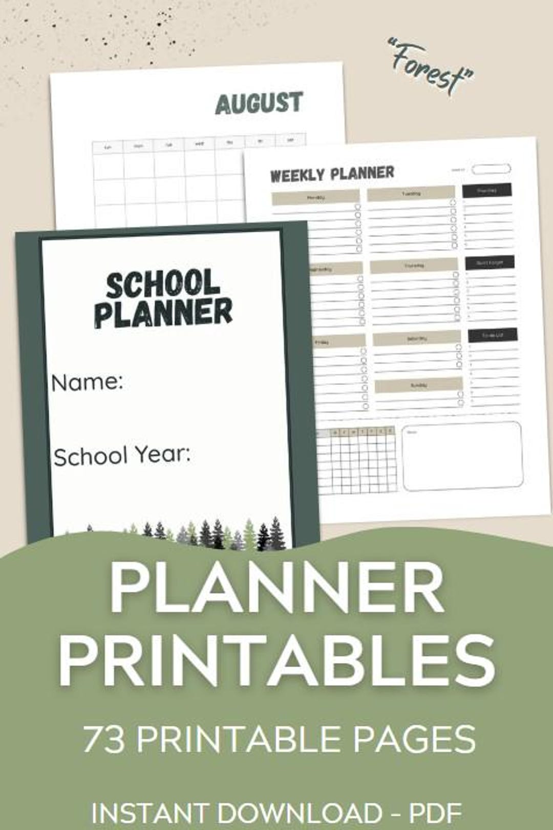Student Homeschool Planner Printable | PDF | School Calendar | Weekly ...