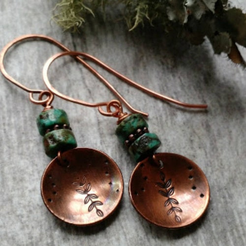 Red Creek Jasper Earrings Natural Earthy Stone Dangles Etsy