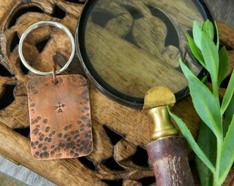 Copper Keychain Handmade Copper Key Ring Crossed Arrows Hand | Etsy