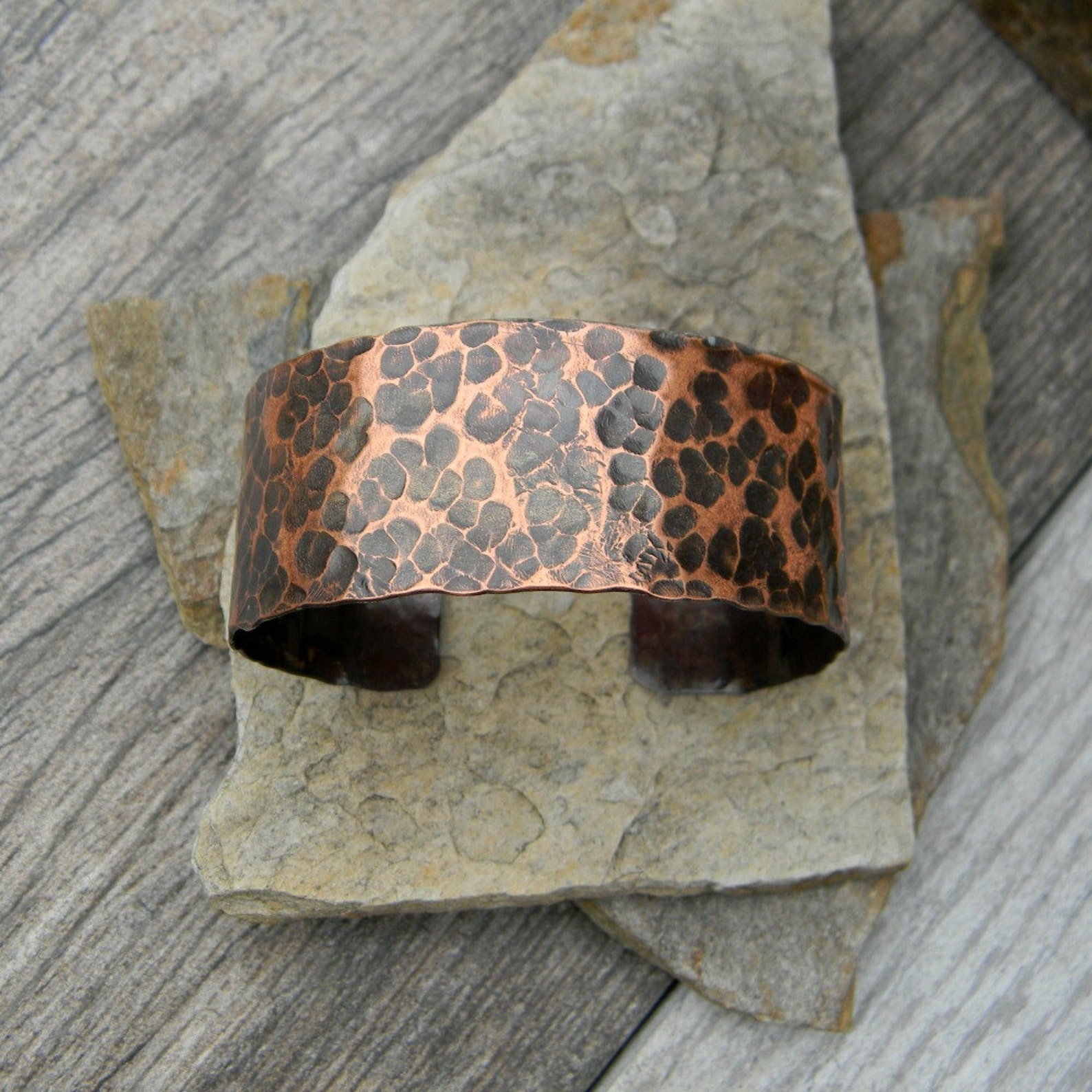 Copper Cuff Bracelet Handmade Hammered Copper Bracelet Rustic - Etsy