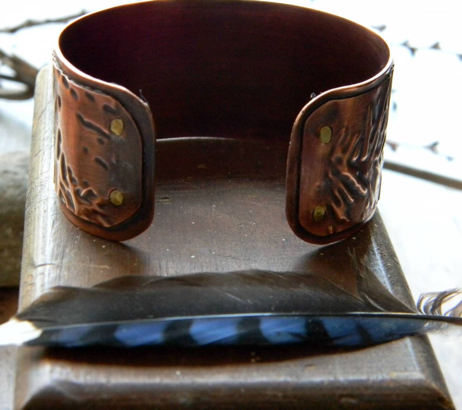 Copper Cuff Bracelet Handmade Hammered Copper Bracelet Artisan - Etsy