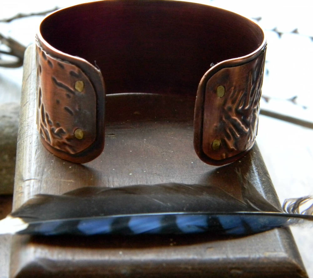 Copper cuff bracelet handmade hammered copper bracelet | Etsy