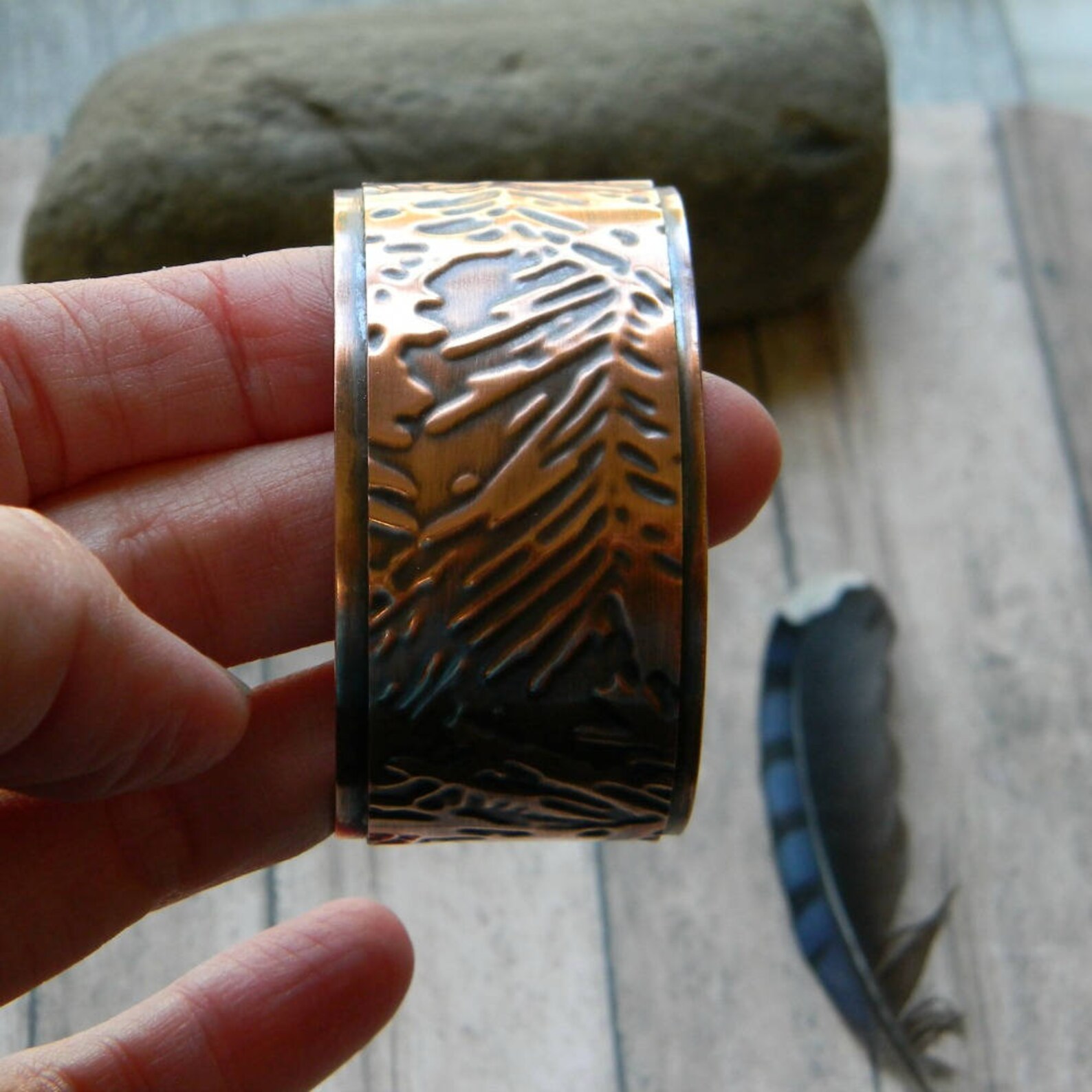 Copper Cuff Bracelet Handmade Hammered Copper Bracelet Artisan - Etsy