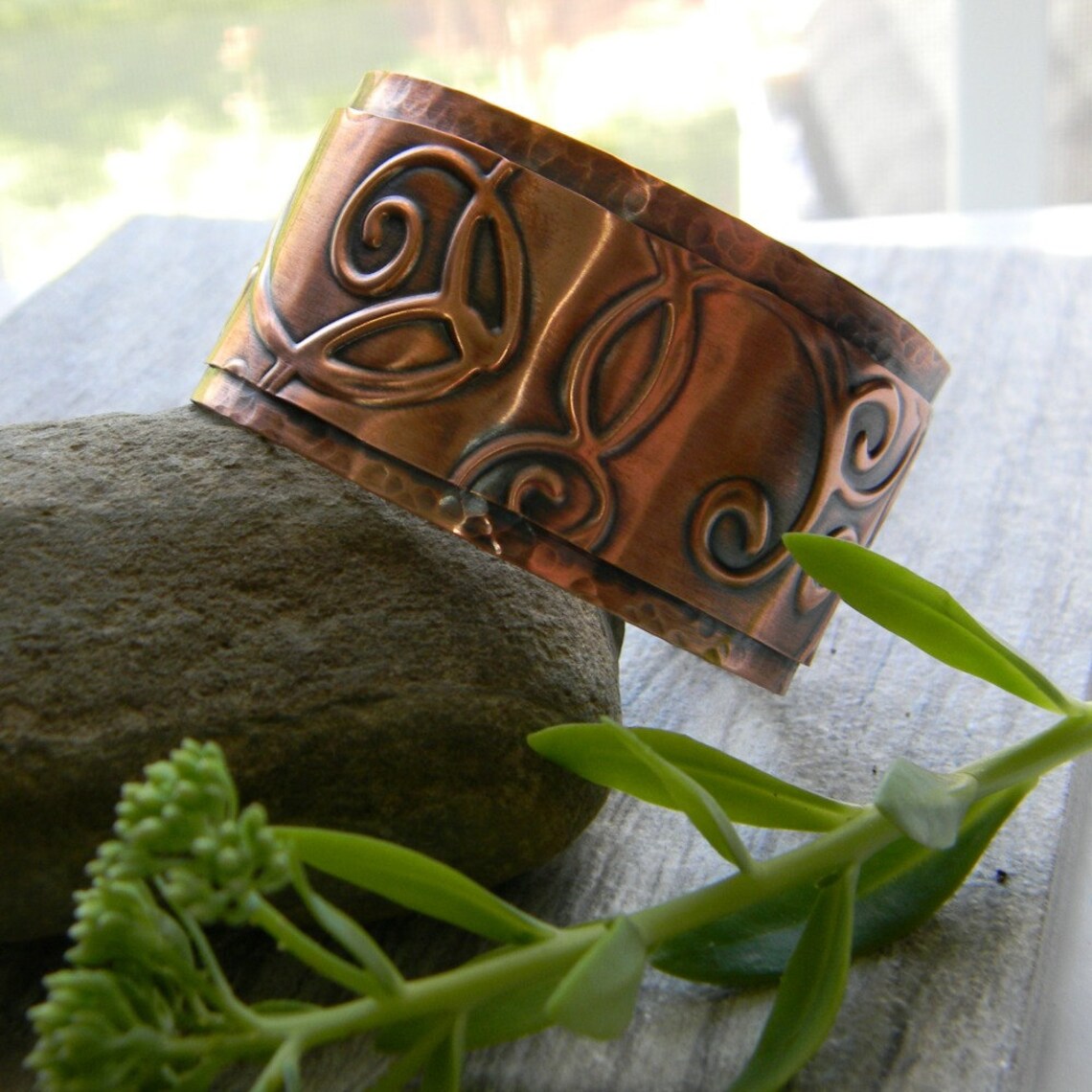 Copper Cuff Bracelet Handmade Hammered Copper Bracelet Artisan | Etsy