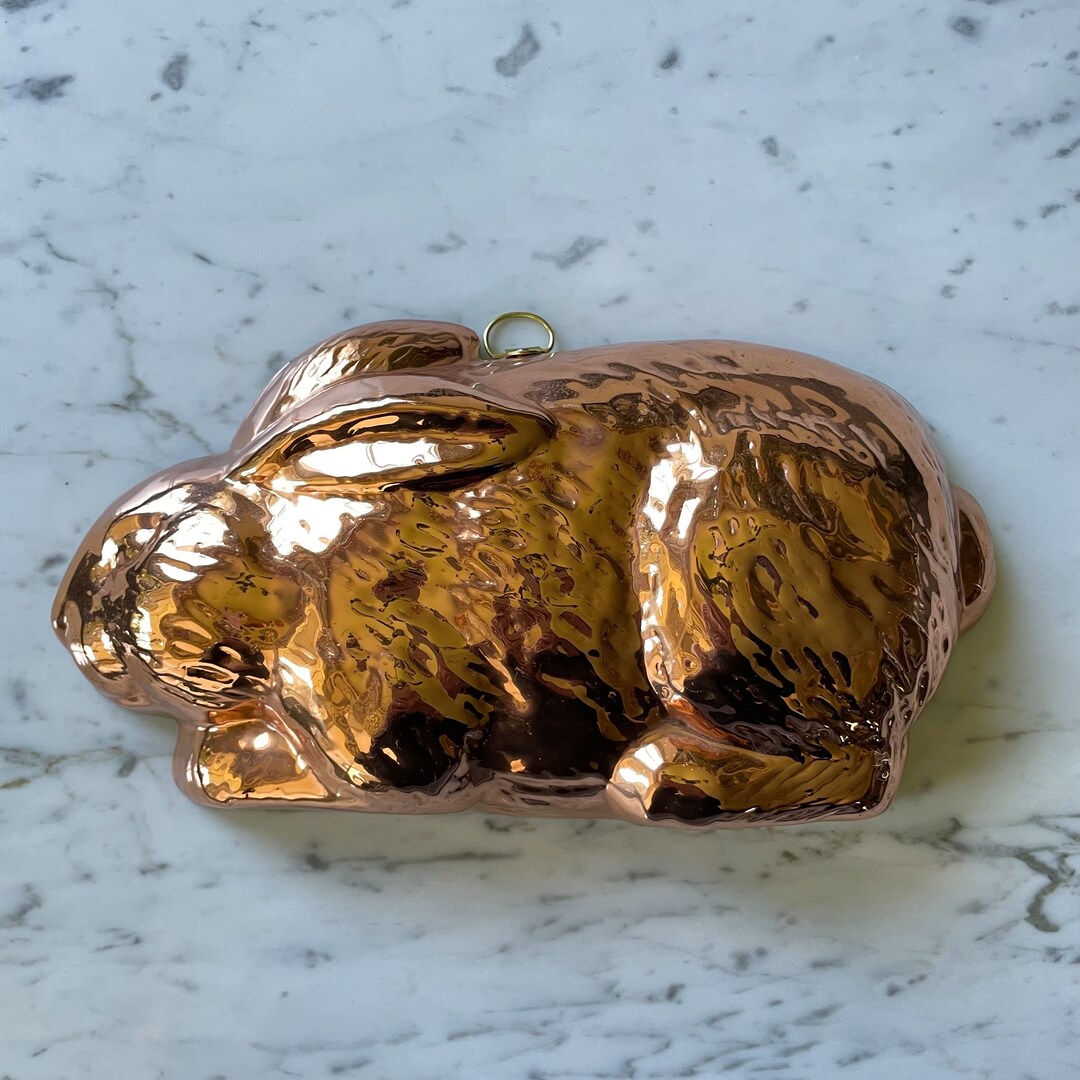 Adorable Bunny Rabbit Copper Jelly Mould, Vintage Jello Mold, French ...