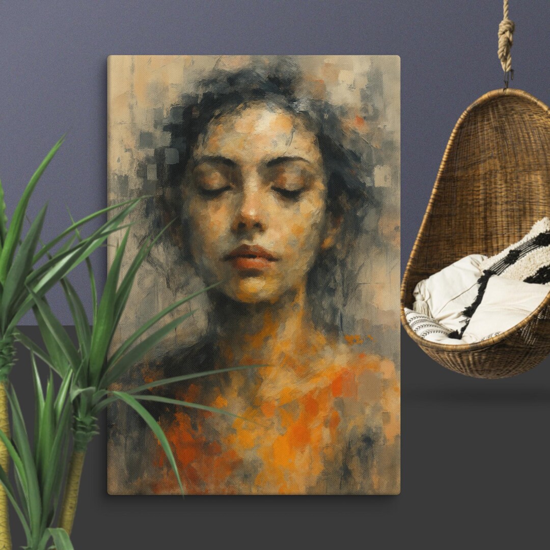 Silent Disconnection : Female Portrait Abstracted Human Form With ...