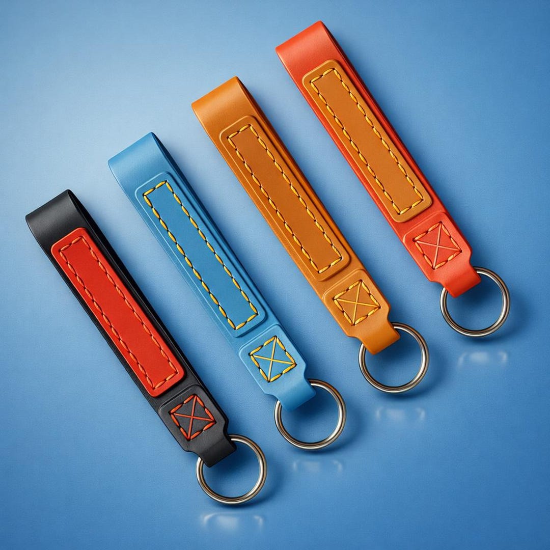 Luxury Leather Car Keychain | Handmade Unisex Key Ring | Durable ...