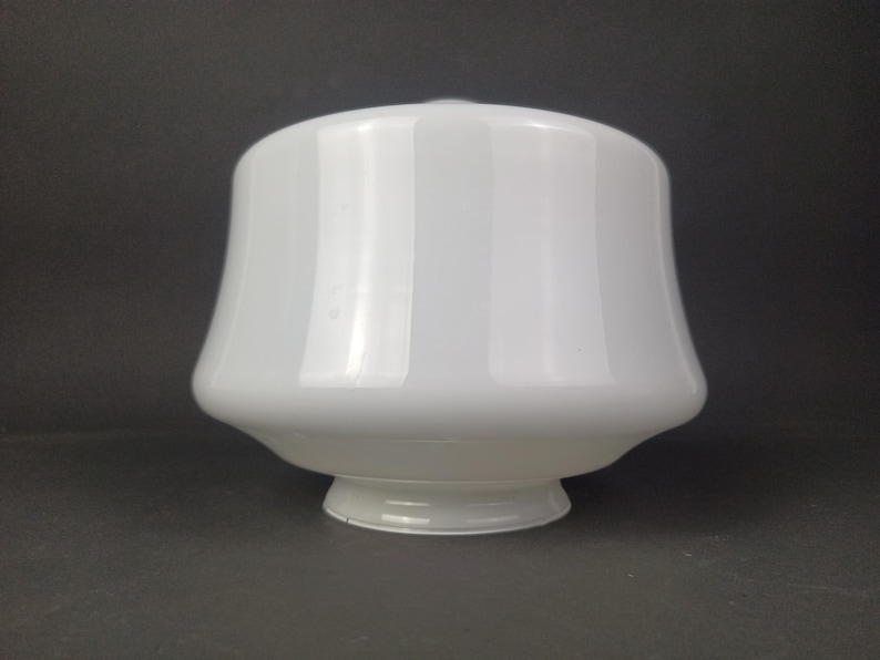 Milk Glass Schoolhouse-style Ceiling Light Shade Concave Sidewall 4 ...