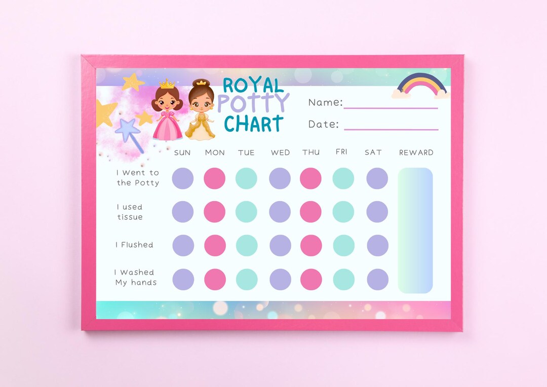 Printable Reward Chart Kids Printable Sticker Chart Poster Reward for ...