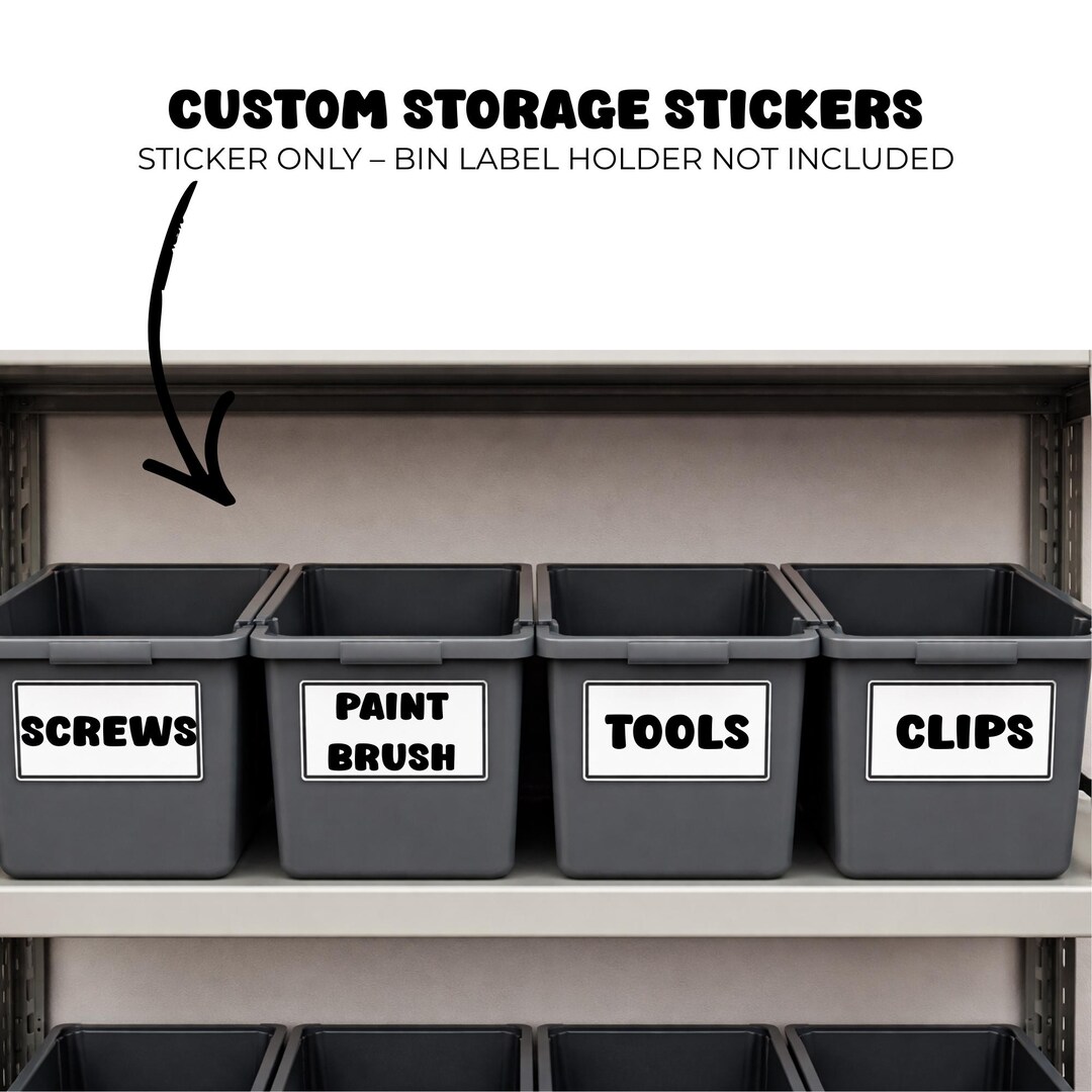 Bin Labels, Personalized Storage Stickers for Kids, Playroom & Nursery ...