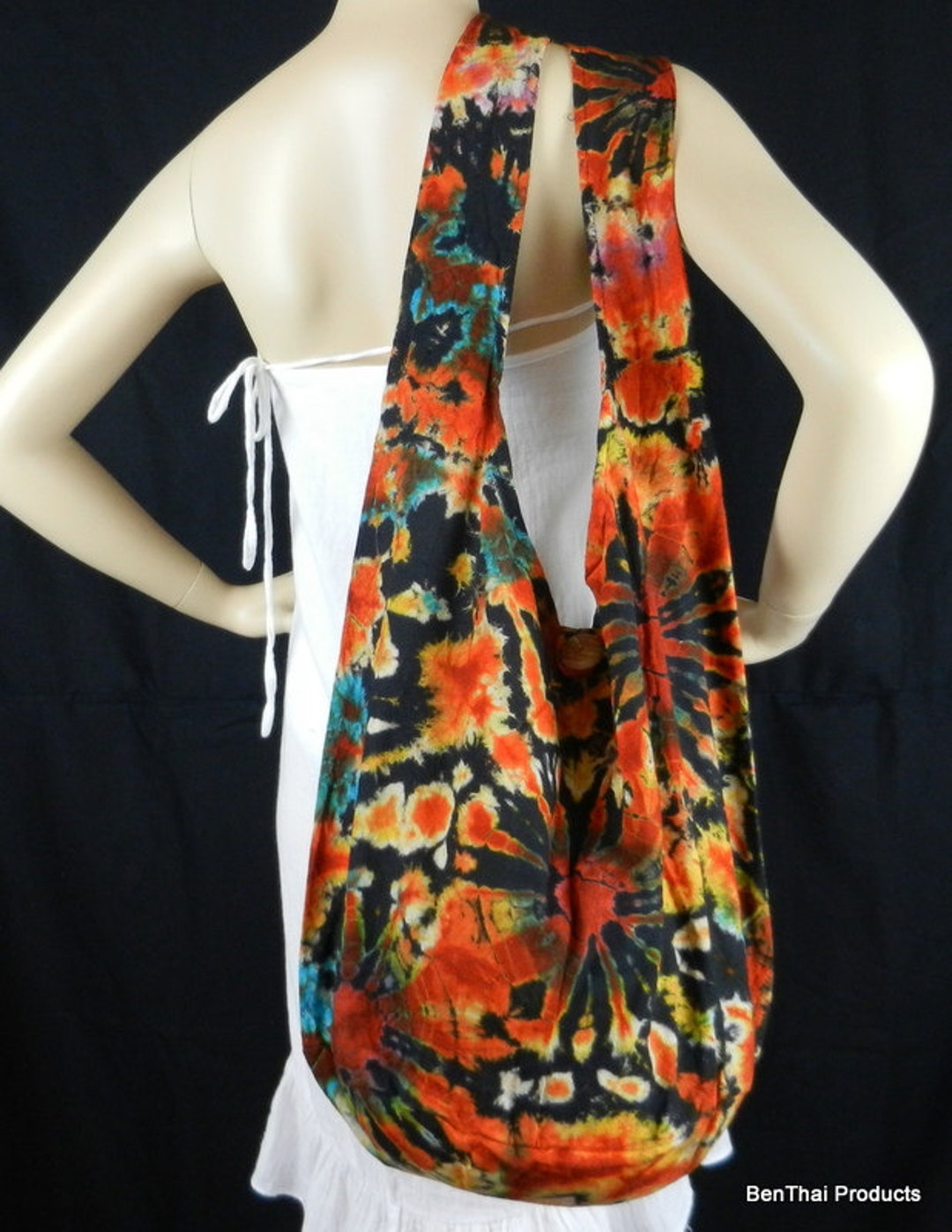 Tie Dye Bag Purse Hobo Hippie Sling Crossbody Messenger Classic Top Zip ...