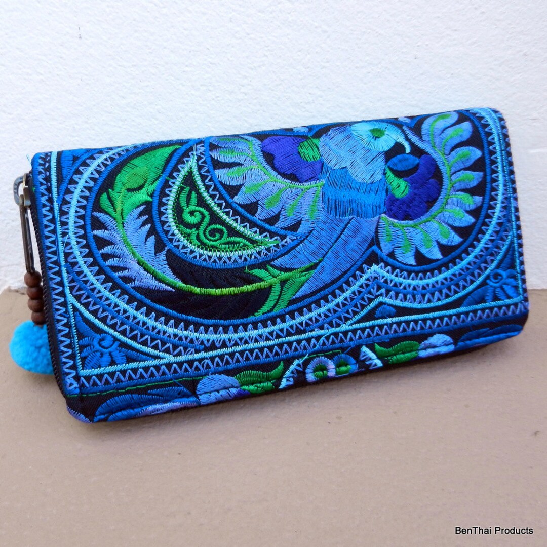 Traditional Hmong Wallets, Hmong Ethnic Bag, Embroidered Purse, Hill ...