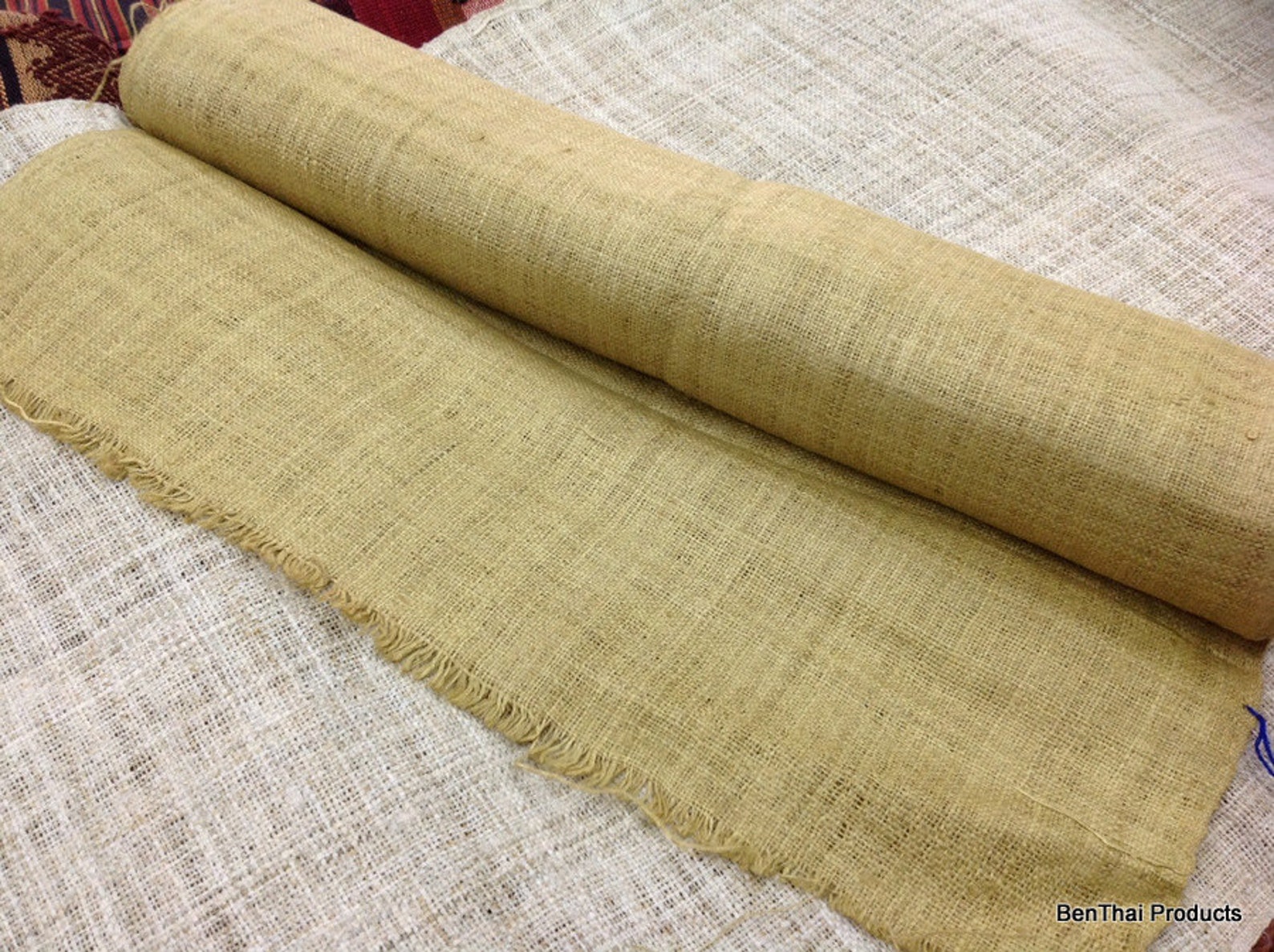 100% Handwoven Raw Hemp Fabric Textile From Thai Hmong Hilltribe 14 ...