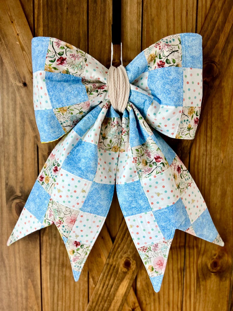 Spring/summer Quilted Bow (REVERSIBLE) - Etsy