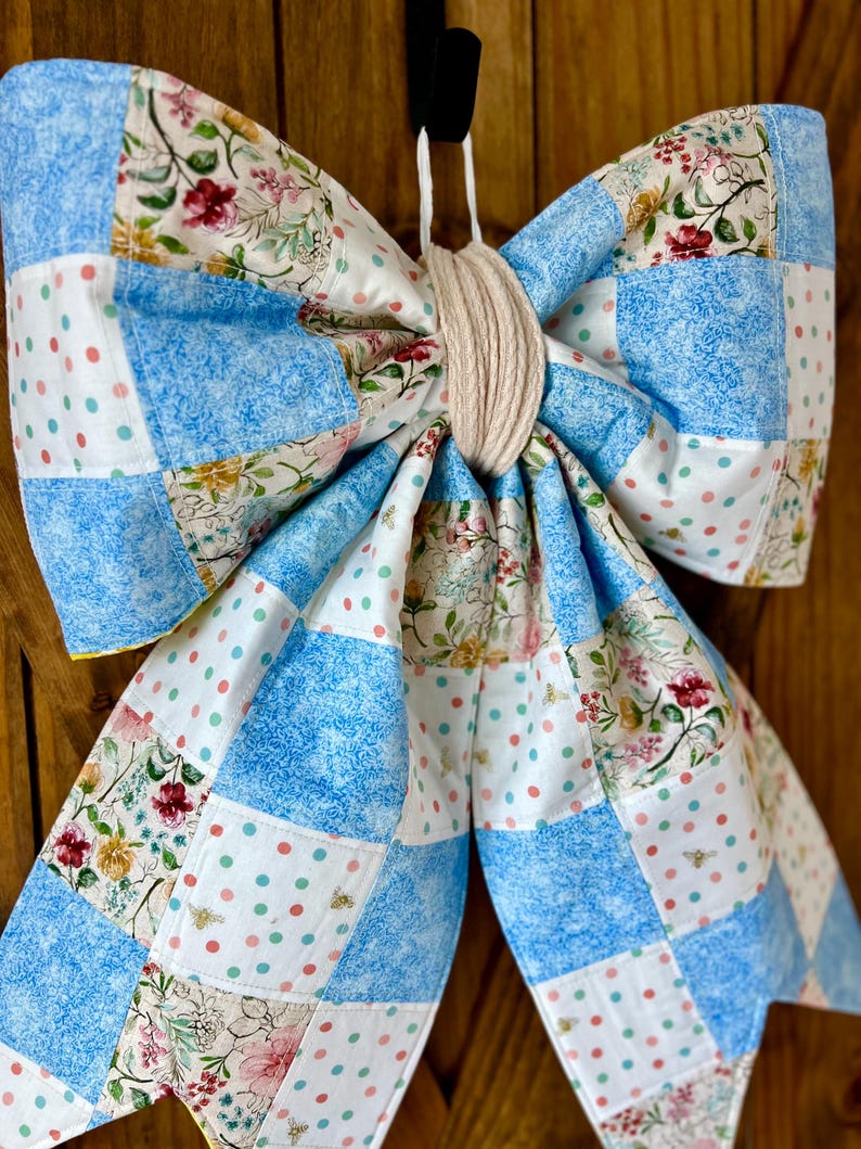 Spring/summer Quilted Bow (REVERSIBLE) - Etsy