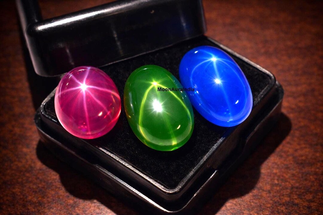 Star Sapphire & Ruby Gemstone Set – Collector Cabochons - Etsy