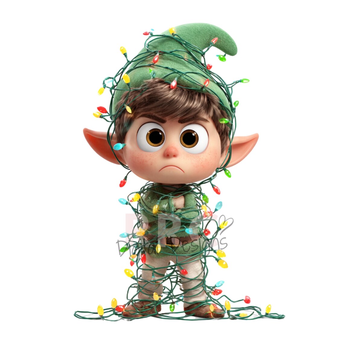 Tangled Christmas Elf PNG - Etsy