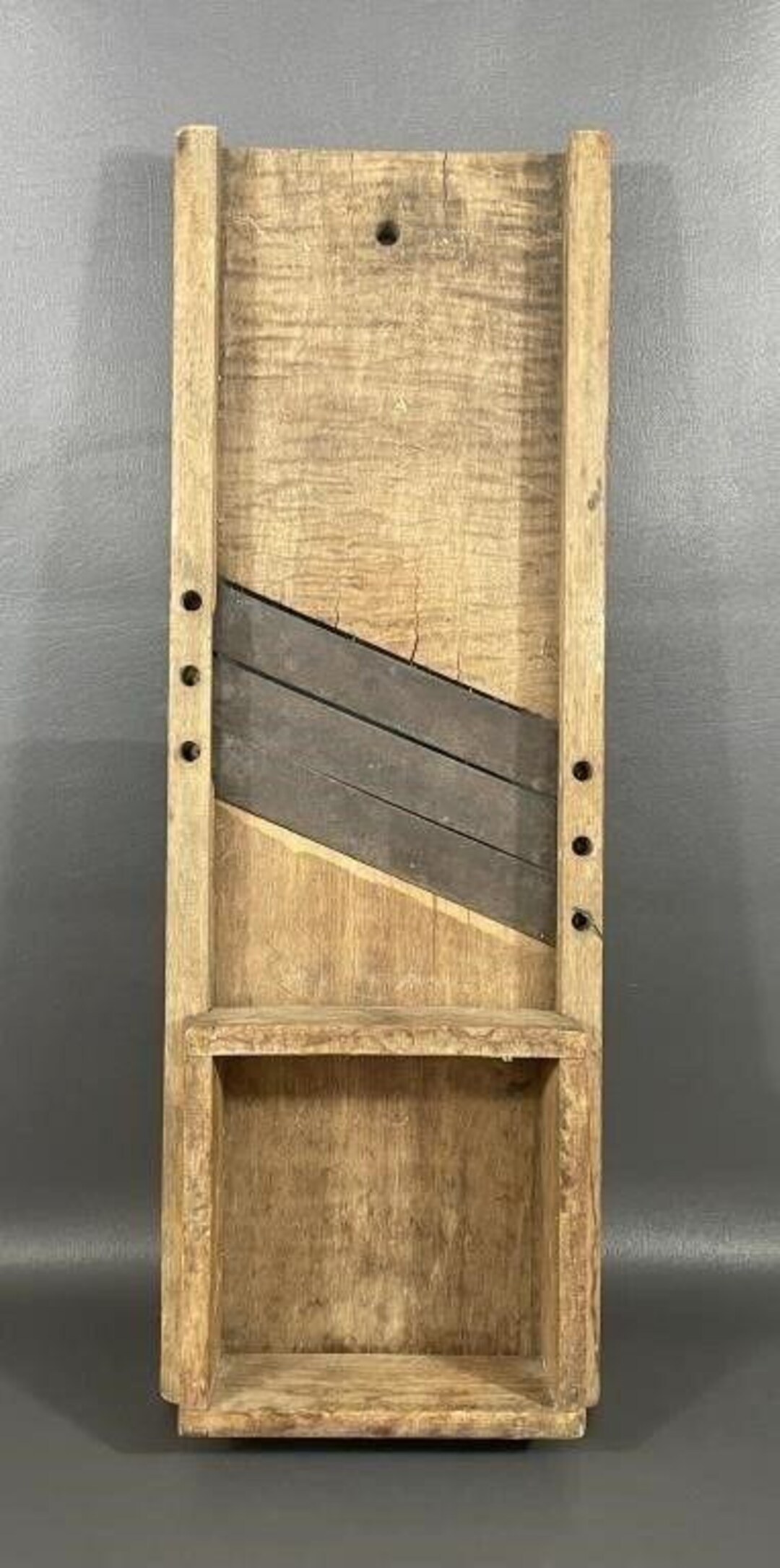Antique Tucker & Dorsey Mfg. Oak Wood 3 Blade Cabbage Slaw Shredder ...