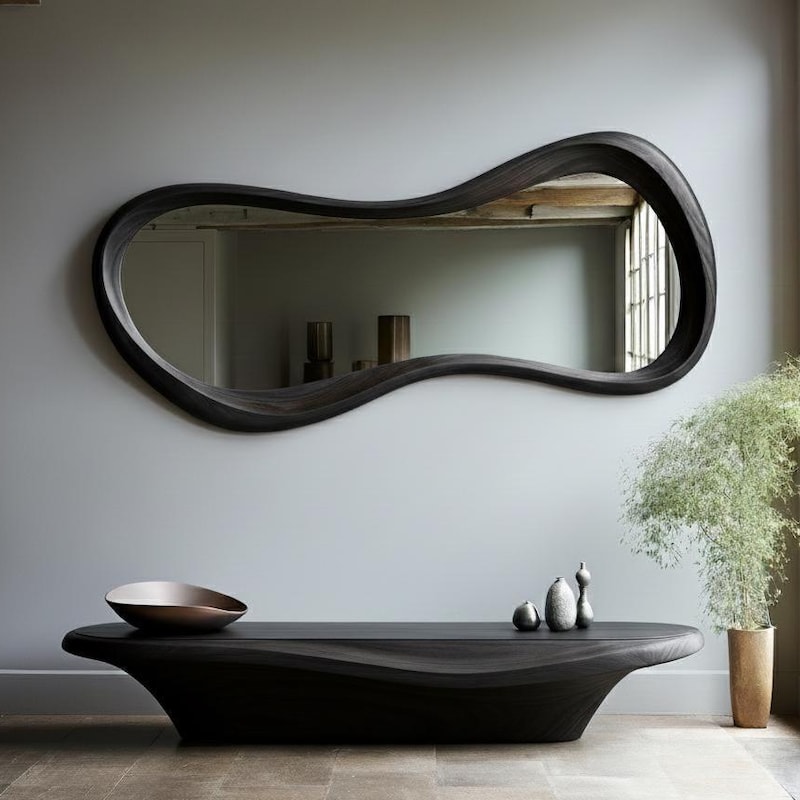 Black Oak Wall Mirror - Etsy