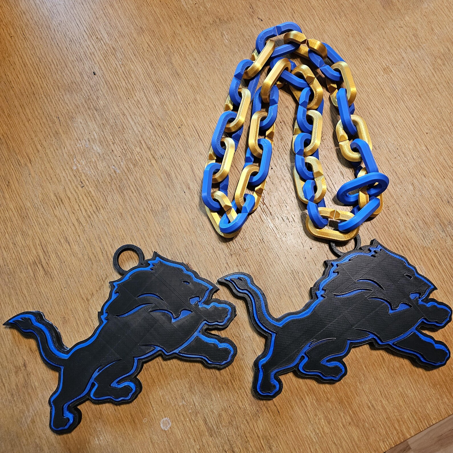 Detroit Lions Chain, Custom 3D Printed Lions Necklace, Football Fan ...