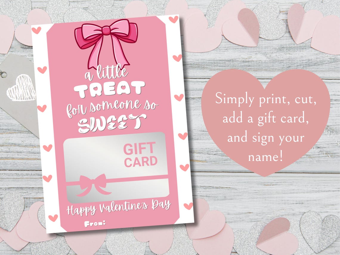 Valentine Gift Card Holder Printable | Valentine's Day Teacher Gift ...