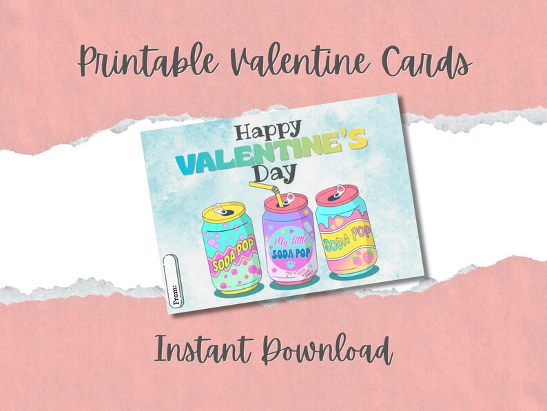 Printable K-pop Soda Pop Valentine Cards for Kids | Classroom ...