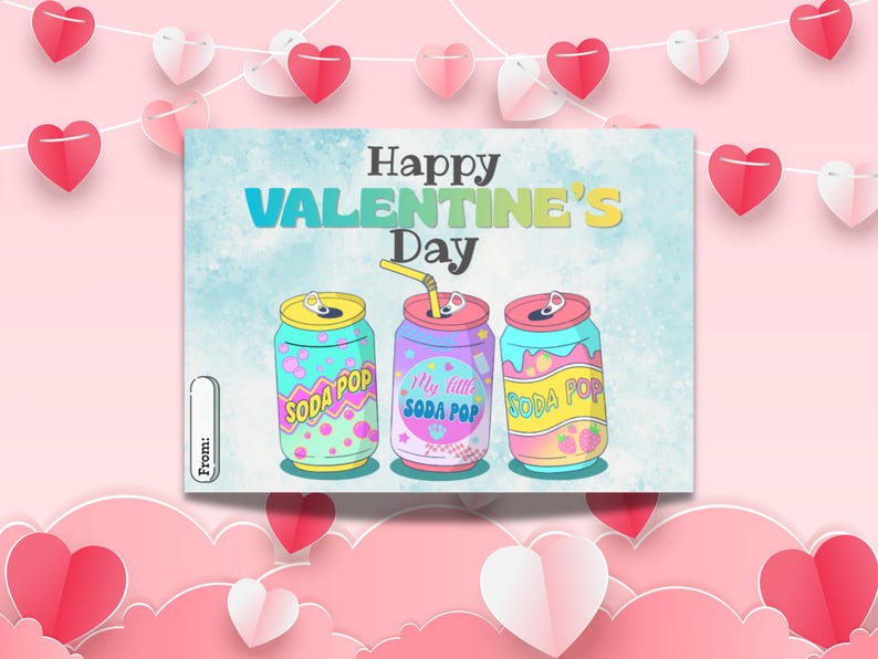 Printable K-pop Soda Pop Valentine Cards for Kids | Classroom ...