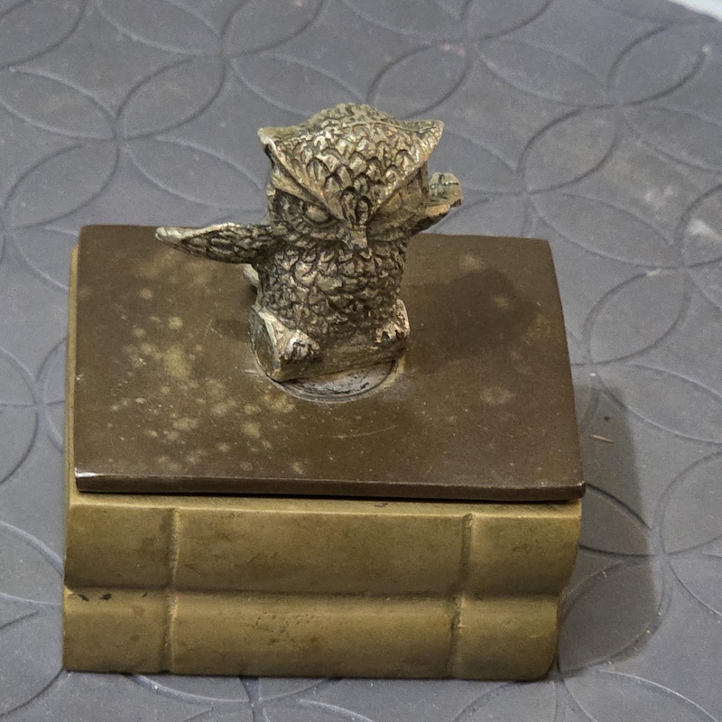 Brass Owl Figurine Set - Etsy