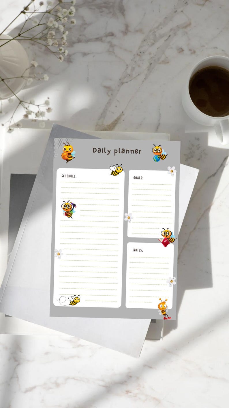 Bee Daily Planner | Printable to Do List (PDF) - Etsy Canada
