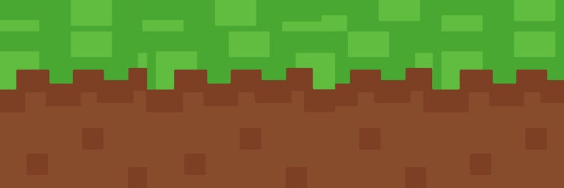 Minecraft Grass Block Wall Backdrop, Gamer Party Decor (72x24 ...