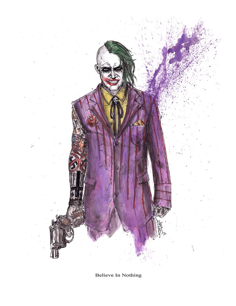 Joker Original Concept Art Print | Etsy