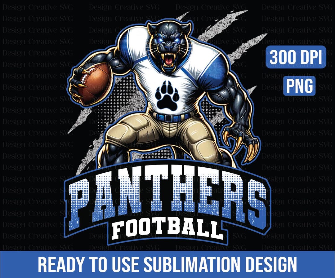Panthers Football PNG, School Spirit Sublimation (digital Download) - Etsy