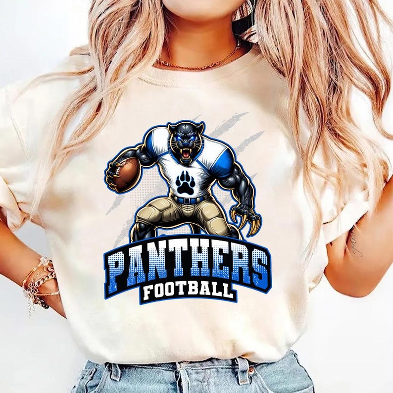 Panthers Football PNG, School Spirit Sublimation (digital Download) - Etsy