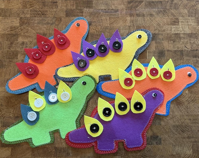 Felt Dinosaur Toy for OT Practice, Occupational Therapy Aid, Handmade ...