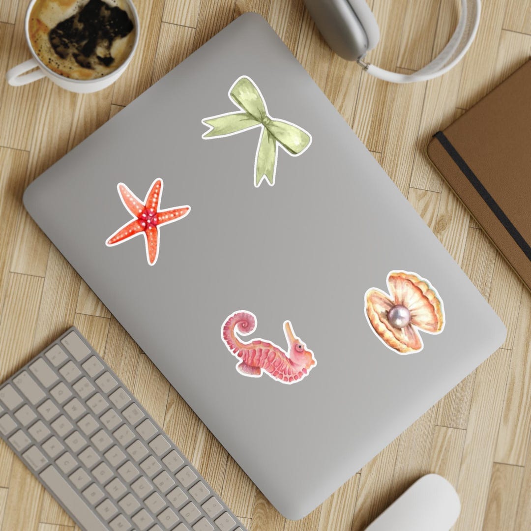 Ocean-themed Sticker Sheet Bundle | 10 PCS, Marine Art Stickers, Sea ...
